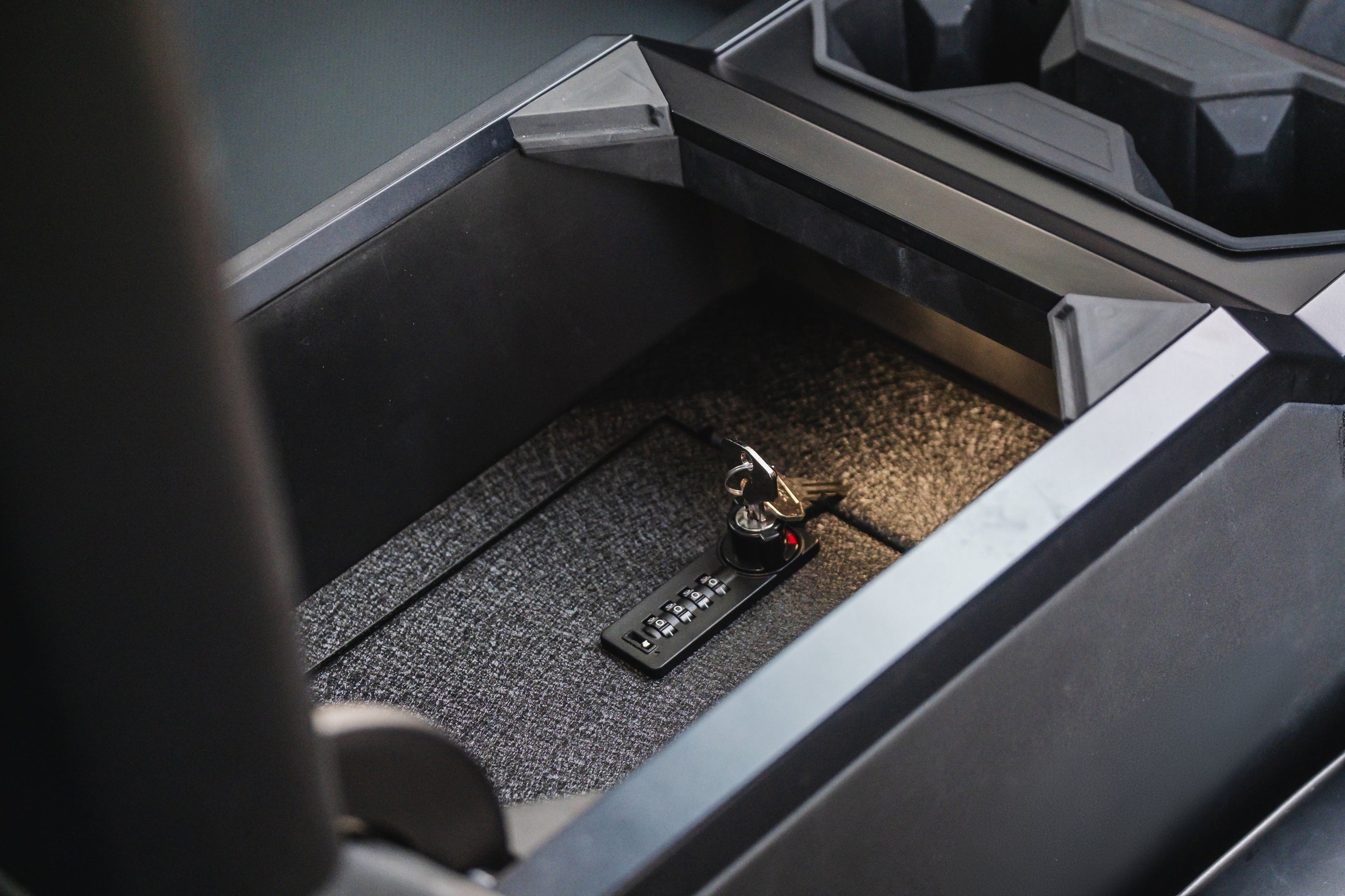 Tesla Cybertruck Center Console Anti-Theft Safe LockBox