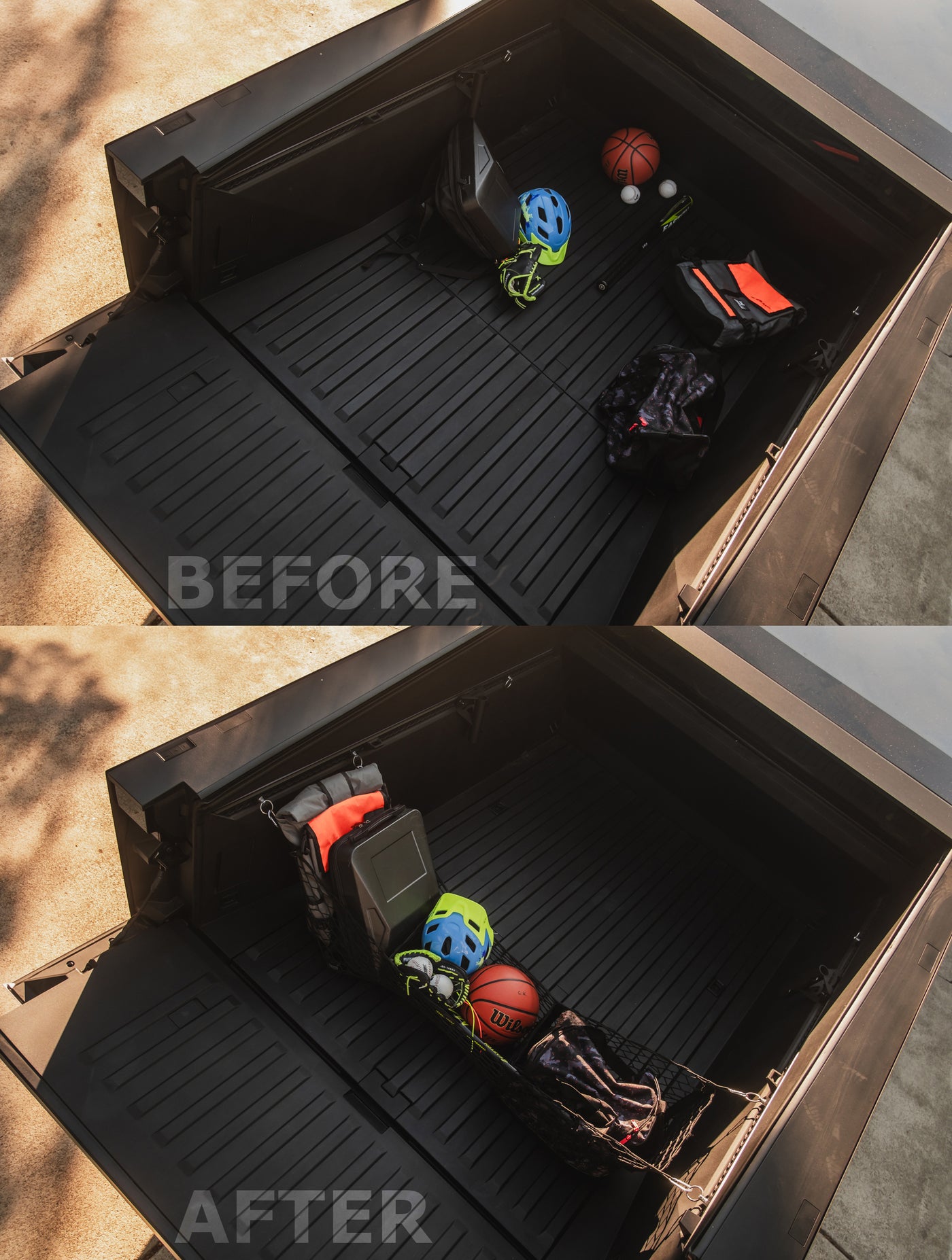 Tesla Cybertruck Pickup Bed Cargo Net Organizer