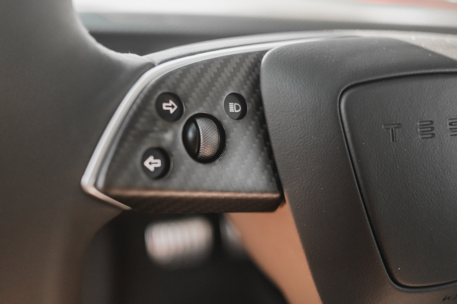 Tesla Model 3 Highland Genuine Dry Carbon Fiber Steering Wheel Button
