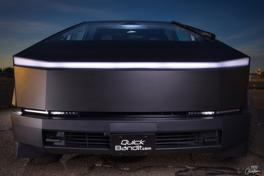 Tesla Cybertruck Front License Plate Mount - "CyberBandit" (Quick-rele