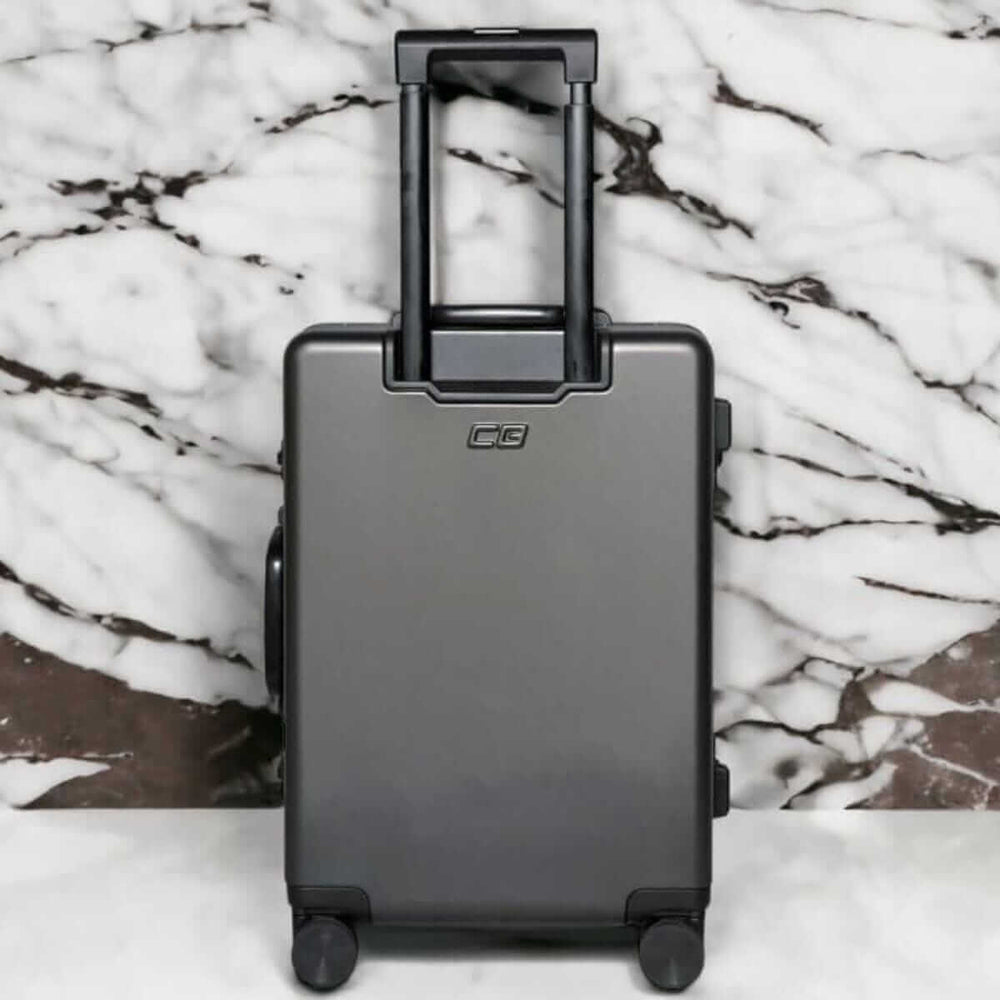 Tesla Cybertruck-inspired CyberLuggage Carry-on Suitcase (40L, USB por