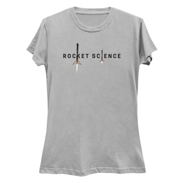"Rocket Science" Womens Slim-Fit Premium Tee - Silver