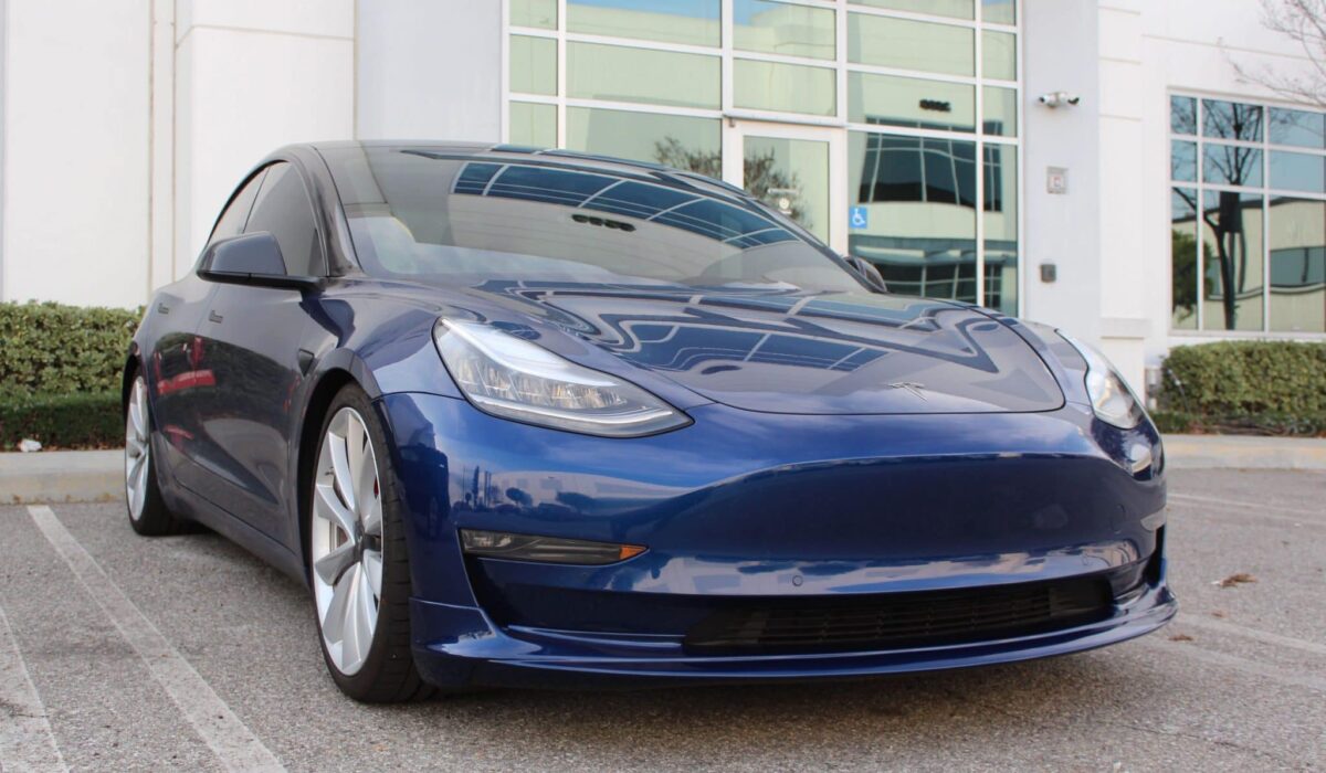 Tesla Model 3 Front Lip Spoiler by Unplugged Performance