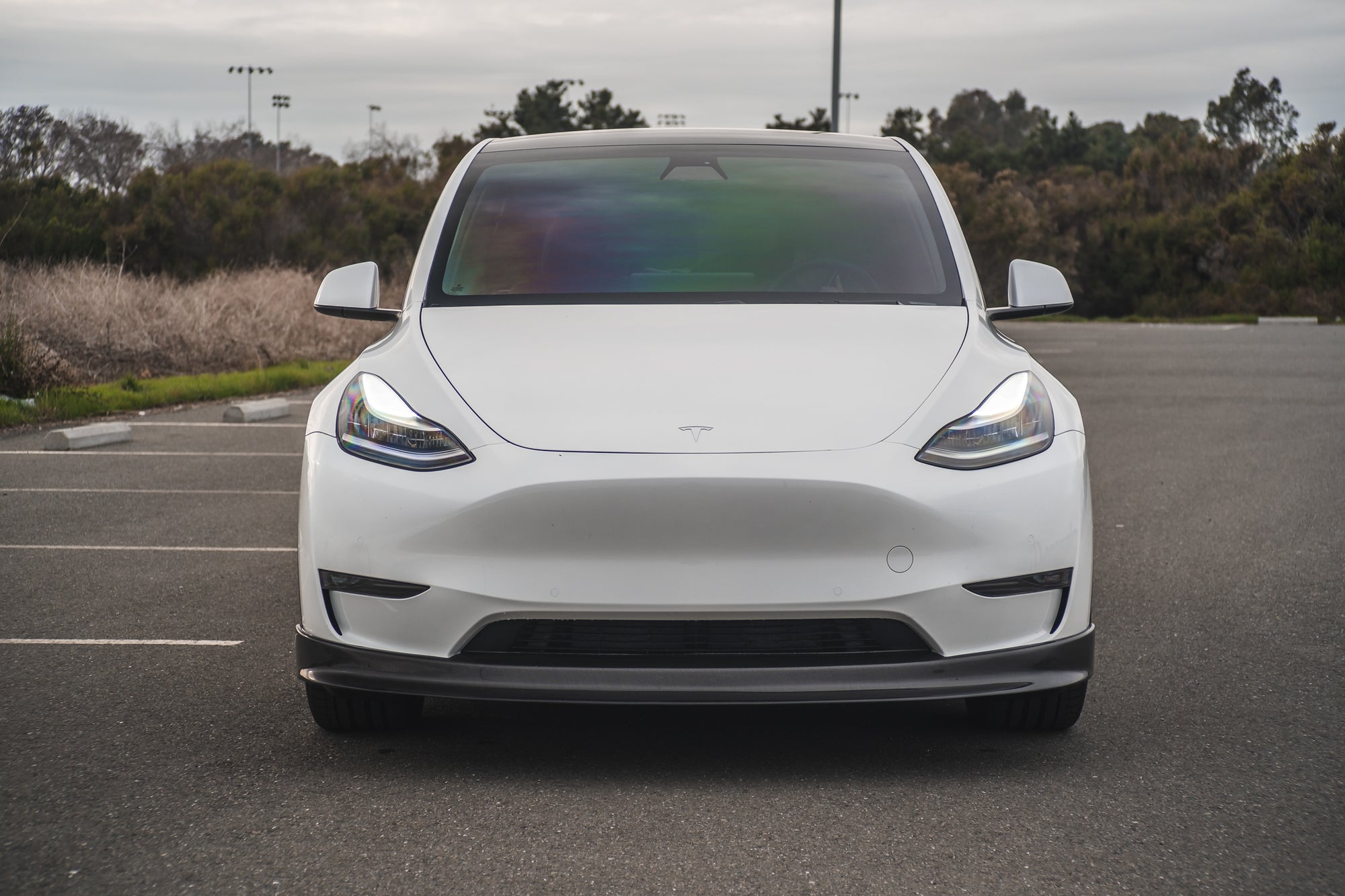 Tesla Model Y Carbon Fiber Front Spoiler