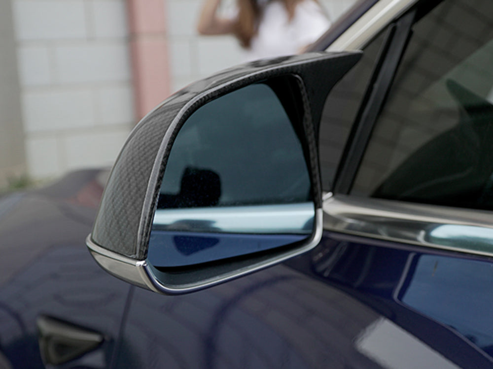 Tesla Model 3 Carbon Fiber Mirror Caps (GT Style)