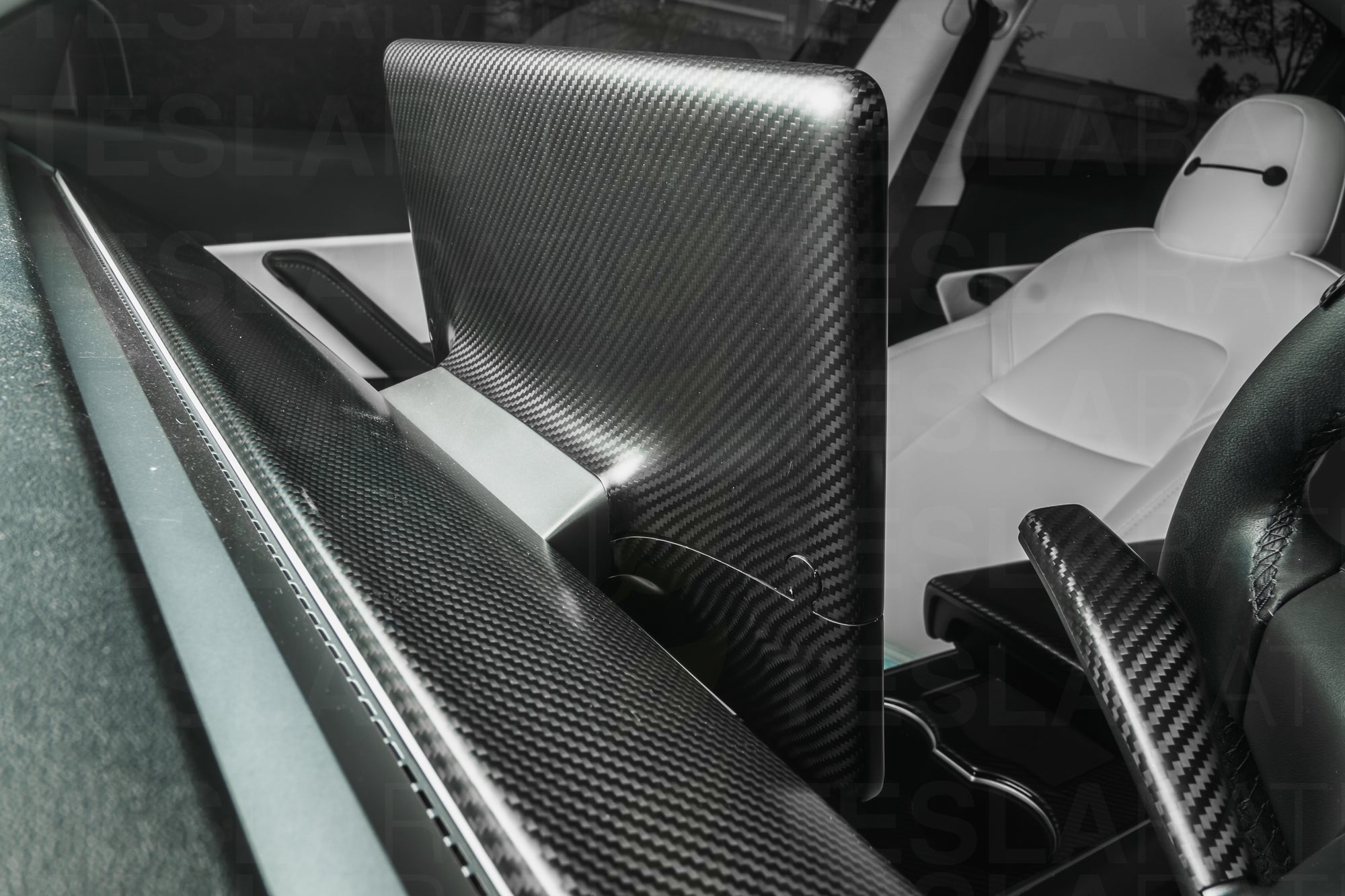 Tesla Model 3 & Y Genuine Carbon Fiber Dashboard Cover (Single Piece)