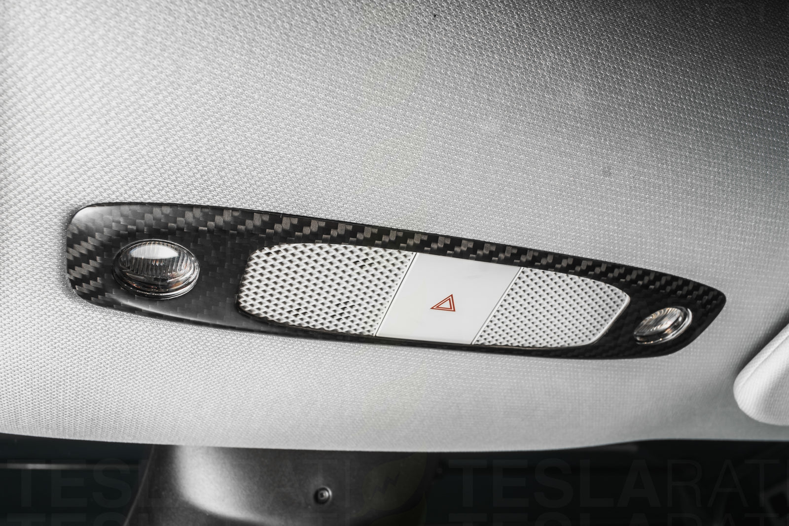 Tesla Model 3 & Y Genuine Carbon Fiber Hazard Light Cover