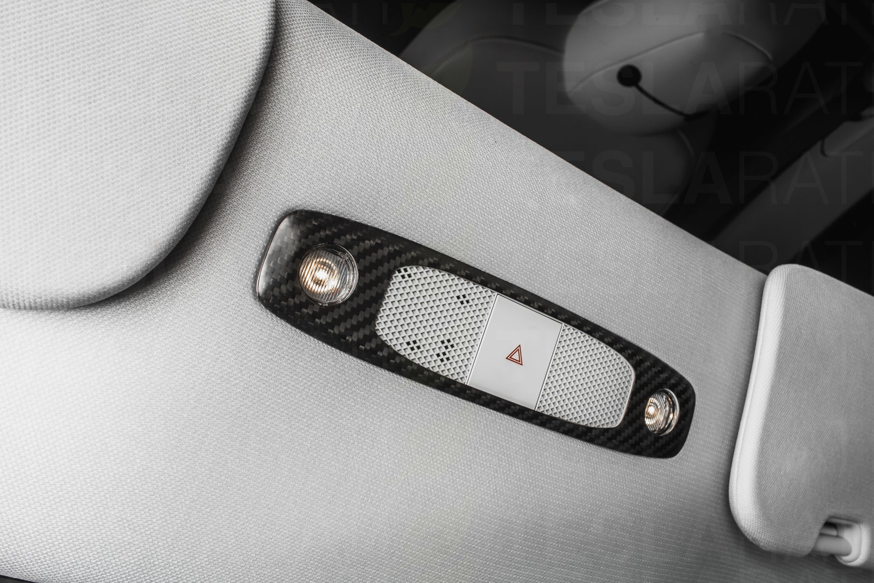 Tesla Model 3 & Y Genuine Carbon Fiber Hazard Light Cover