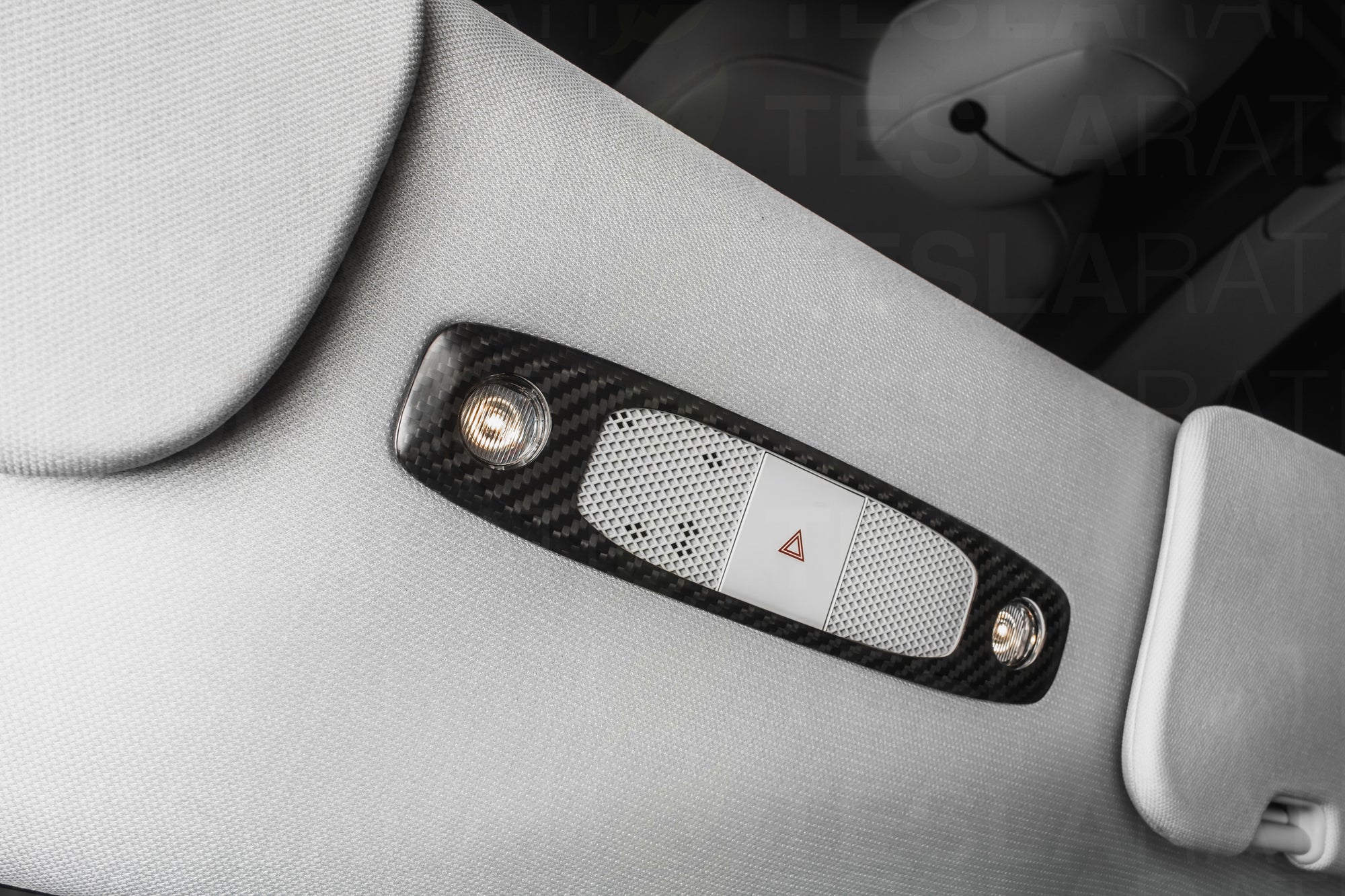 Tesla Model 3 & Y Genuine Carbon Fiber Hazard Light Cover