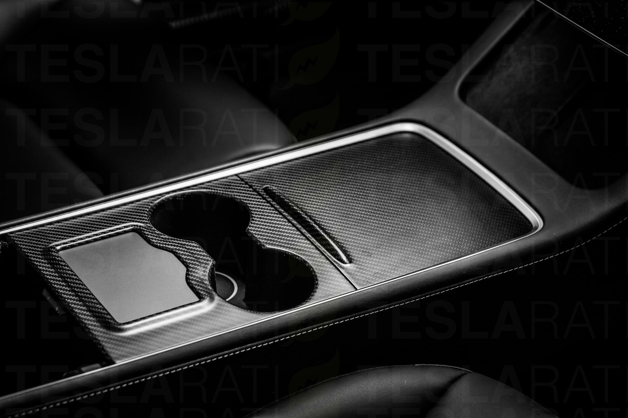 Tesla Model Y & 3 Genuine Carbon Fiber Center Console Cover