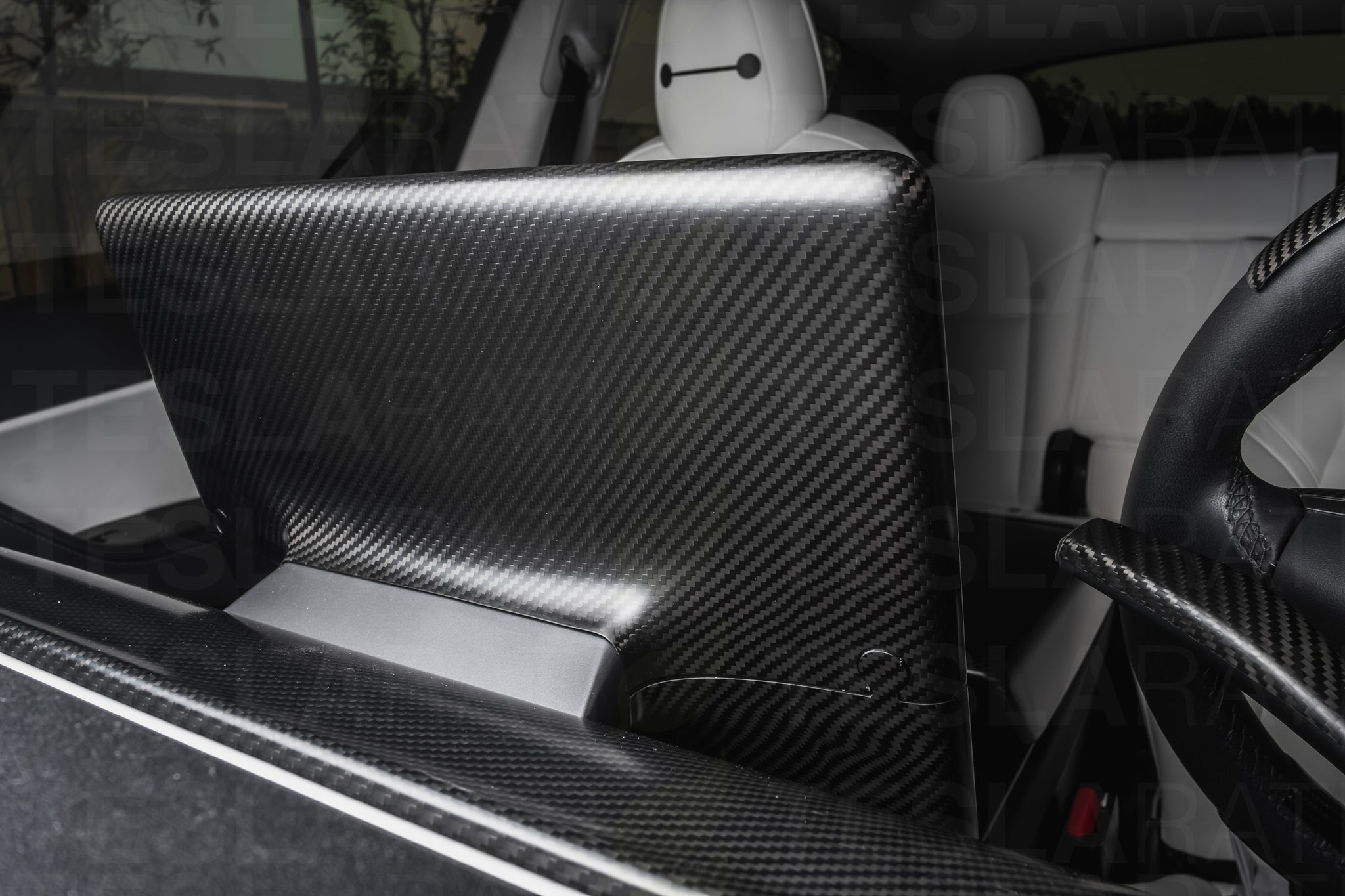 Tesla Model Y Genuine Carbon Fiber Screen Back Cover (2pcs)