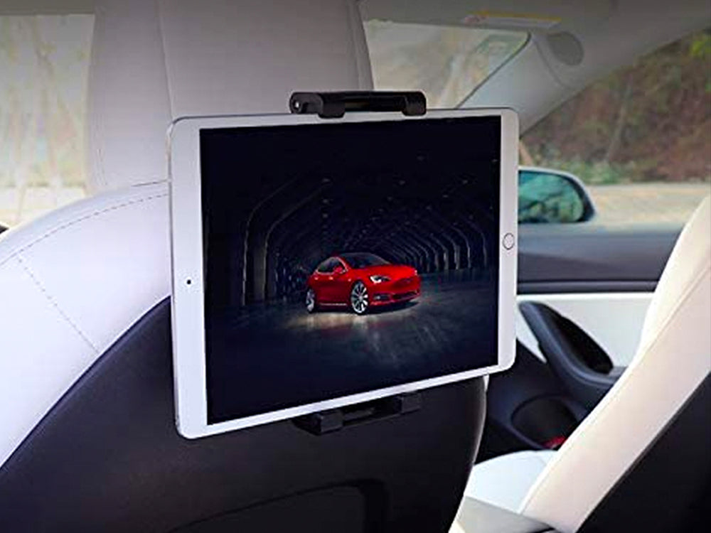 Tesla Model Y & 3 Back Seat iPad & Phone Mount (360 Degree Tablet Supp