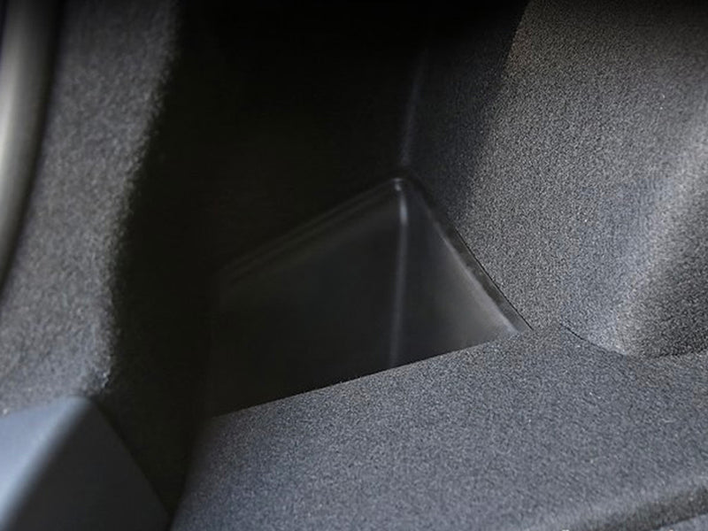 Tesla Model 3 Trunk Side Storage Bin with Carpeted Lid