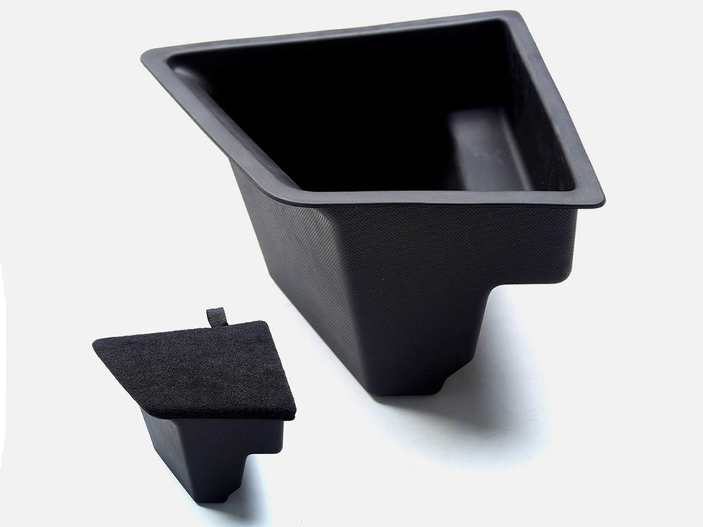 Tesla Model 3 Trunk Side Storage Bin with Carpeted Lid